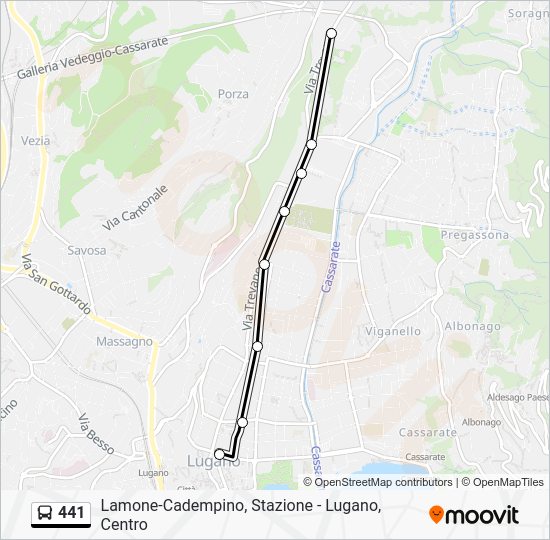 441 Route: Schedules, Stops & Maps - Trevano, Centro Studi (Updated)