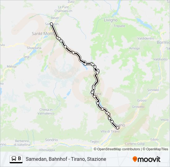 b Route: Schedules, Stops & Maps - Tirano, Stazione (Updated)