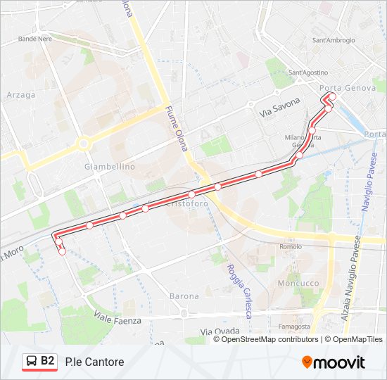 B2 Route: Schedules, Stops & Maps - P.le Cantore (Updated)