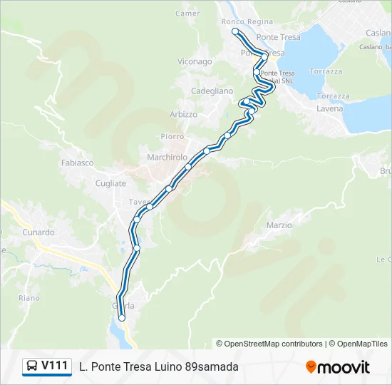 V111 Route: Schedules, Stops & Maps - L. Ponte Tresa Luino 89samada ...
