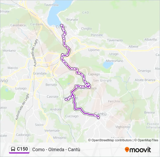 C150 Route: Schedules, Stops & Maps - Cantù -> Meda (Updated)