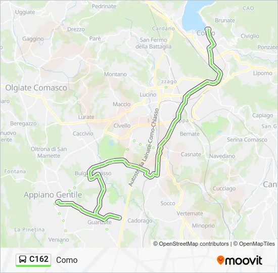 C162 Route: Schedules, Stops & Maps - Como (Updated)