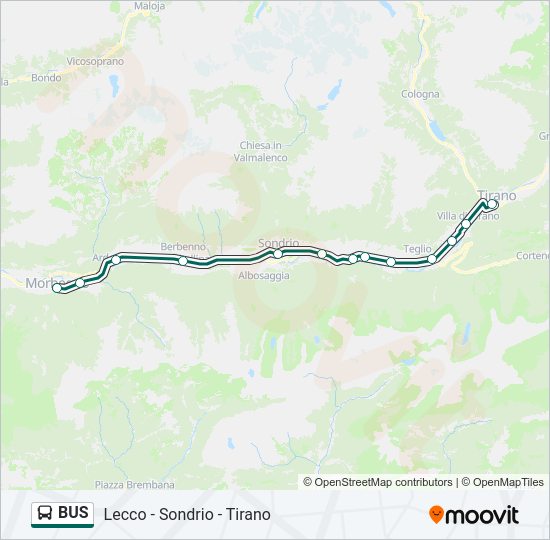 BUS Route: Schedules, Stops & Maps - Tirano (Updated)