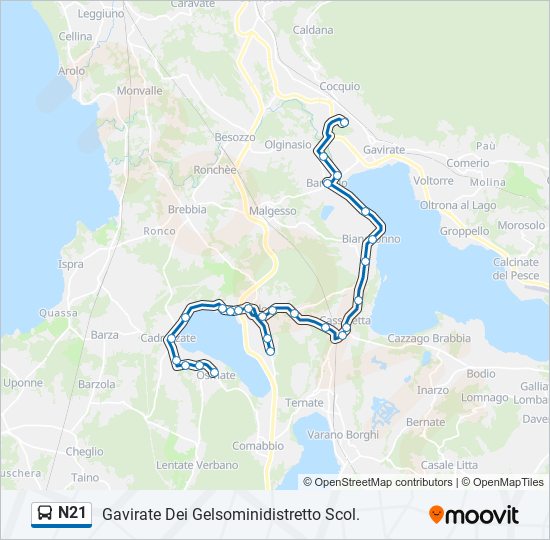 Linea n21: orari, fermate e mappe - Gavirate Dei Gelsominidistretto ...