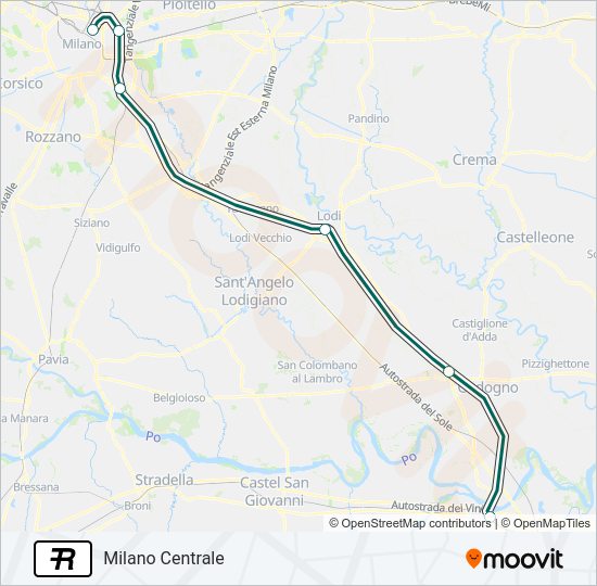 R Route: Schedules, Stops & Maps - Milano Centrale (Updated)