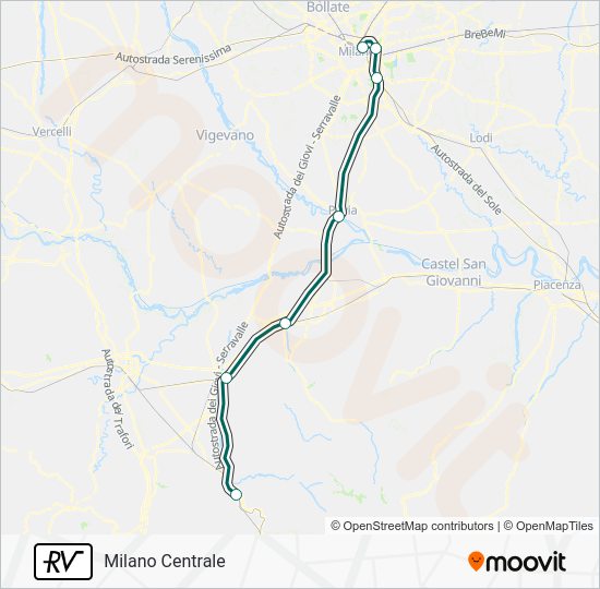 RV Route: Schedules, Stops & Maps - Milano Centrale (Updated)