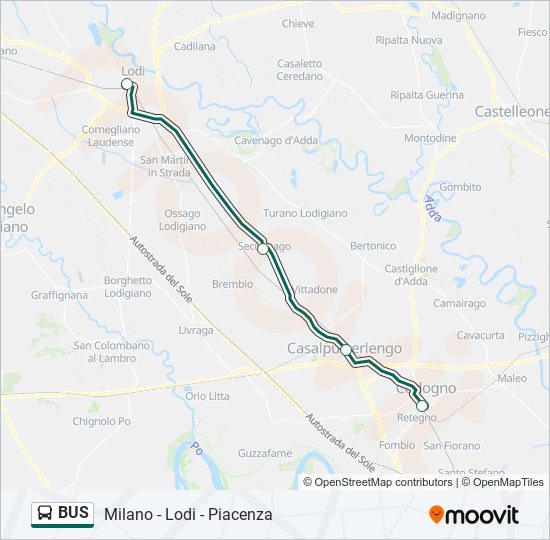 Linea bus: orari, fermate e mappe - Codogno (Aggiornato)