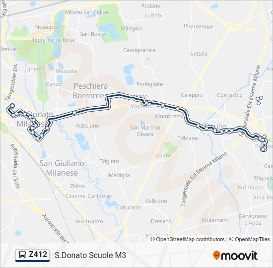 z412 Route: Schedules, Stops & Maps - S.Donato Scuole M3 (Updated)