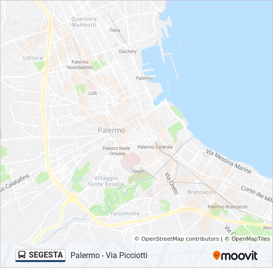 SEGESTA Route: Schedules, Stops & Maps - Palermo - Via Picciotti