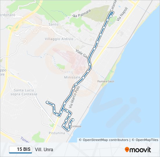 Linea 15 bis: orari, fermate e mappe - Vill. Unra (Aggiornato)