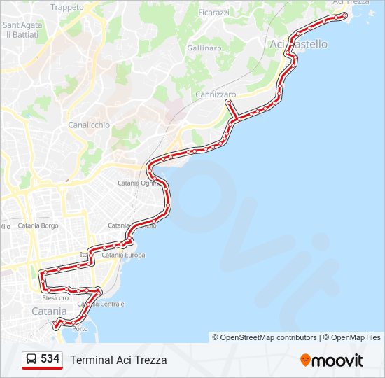 534 Route: Schedules, Stops & Maps - Terminal Aci Trezza (Updated)