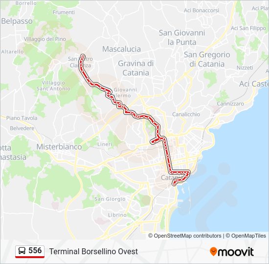 556 Route: Schedules, Stops & Maps - Terminal Borsellino Ovest (Updated)