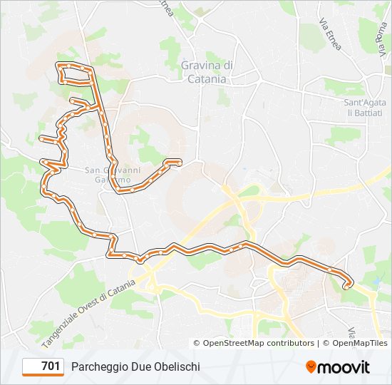 701 Route: Schedules, Stops & Maps - Parcheggio Due Obelischi (Updated)
