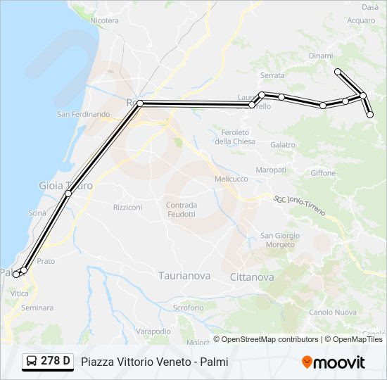 278 d Route: Schedules, Stops & Maps - Piazza Vittorio Veneto - Palmi ...