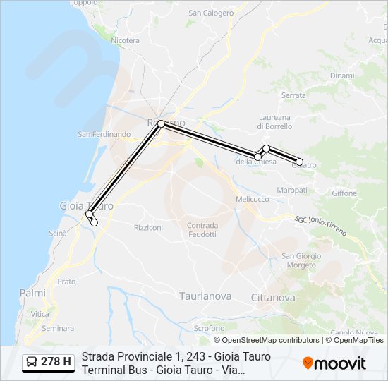 278 h Route: Schedules, Stops & Maps - Strada Provinciale 1, 243 ...