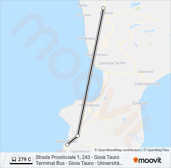 279 c Route: Schedules, Stops & Maps - Università Della Calabria ...