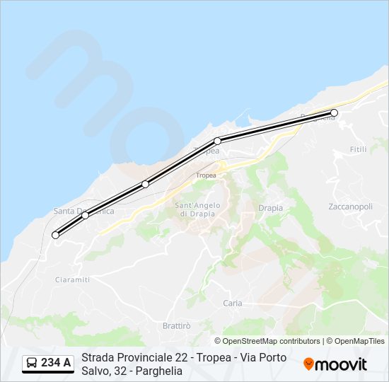 234 a Route: Schedules, Stops & Maps - Strada Provinciale 22 - Tropea ...
