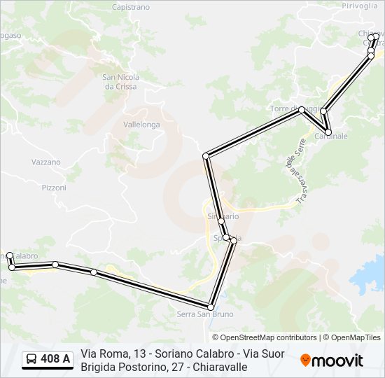 408 A Route: Schedules, Stops & Maps - Via Roma, 13 - Soriano Calabro ...
