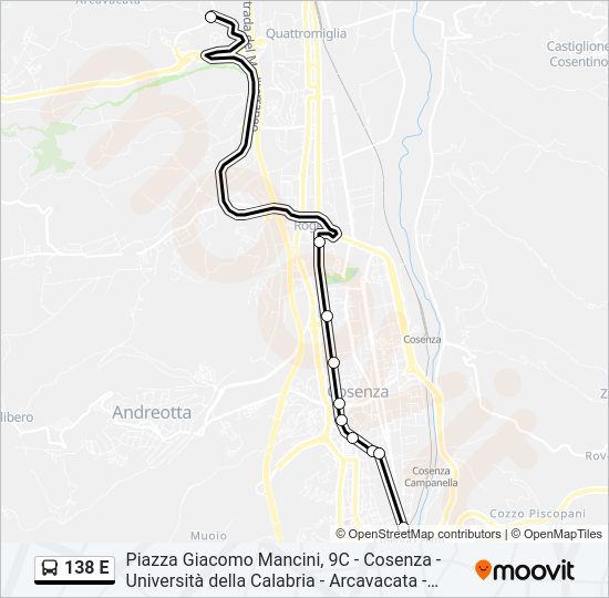138 e Route: Schedules, Stops & Maps - Università Della Calabria ...