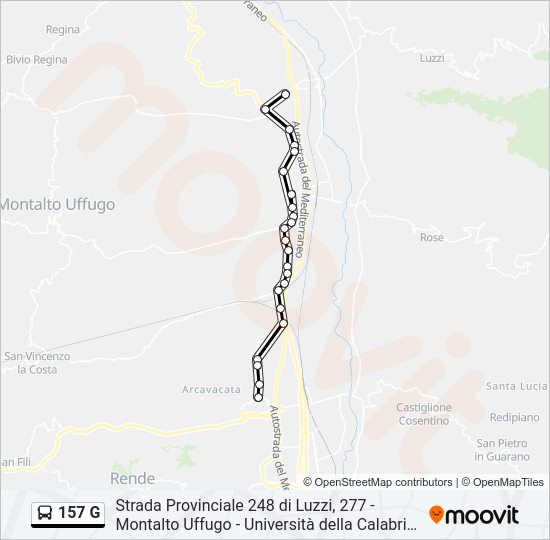 157 g Route: Schedules, Stops & Maps - Università Della Calabria ...