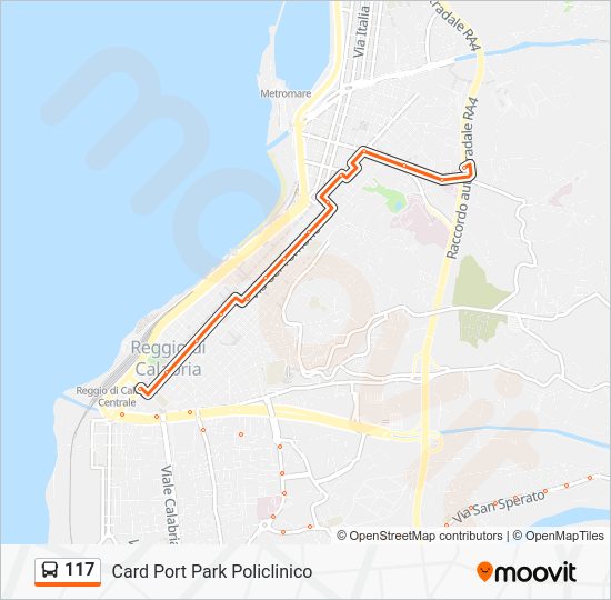 117 Route: Schedules, Stops & Maps - Card Port Park Policlinico (Updated)