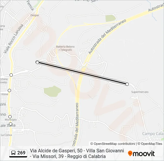 269 Route: Schedules, Stops & Maps - Via Alcide De Gasperi, 56 - Villa ...