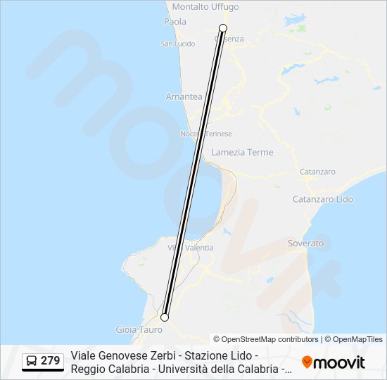 279 Route: Schedules, Stops & Maps - Autostrada A2 Mediterranea ...