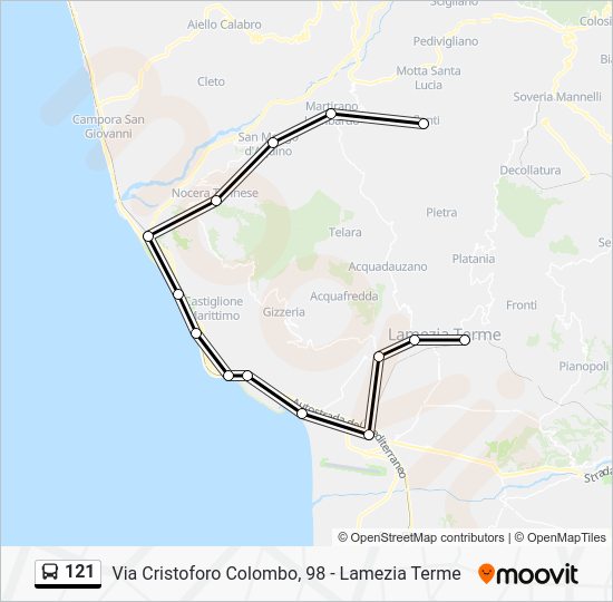 121 Route: Schedules, Stops & Maps - Via Cristoforo Colombo, 98 ...