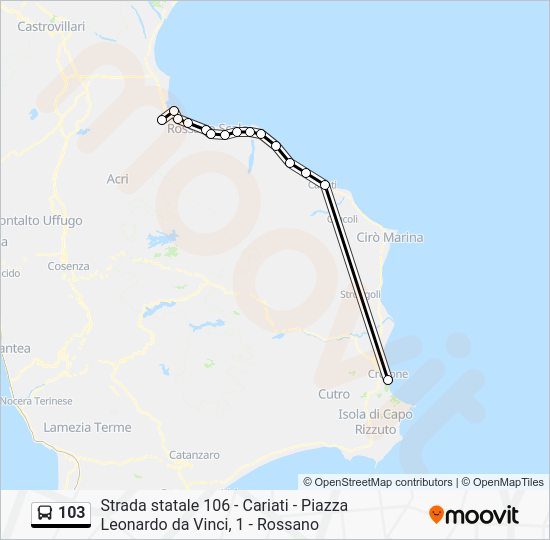103 Route: Schedules, Stops & Maps - Via Nazionale, 375/B - Corigliano ...