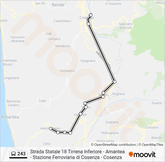243 Route: Schedules, Stops & Maps - Via Rosario Naccarato, 35 - Aiello ...