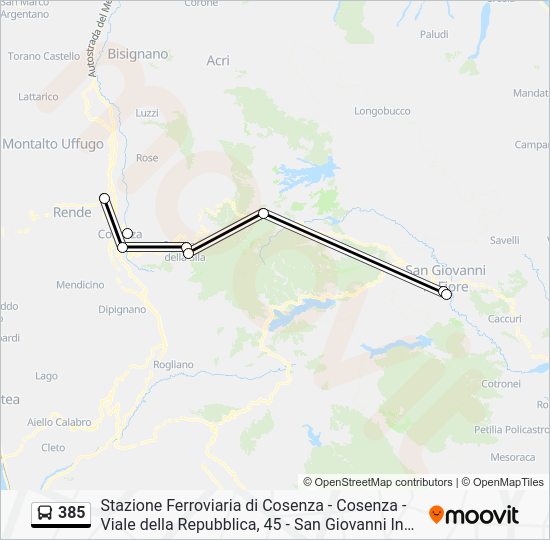 385 Route: Schedules, Stops & Maps - Via Pietro Bucci - Rende (Updated)