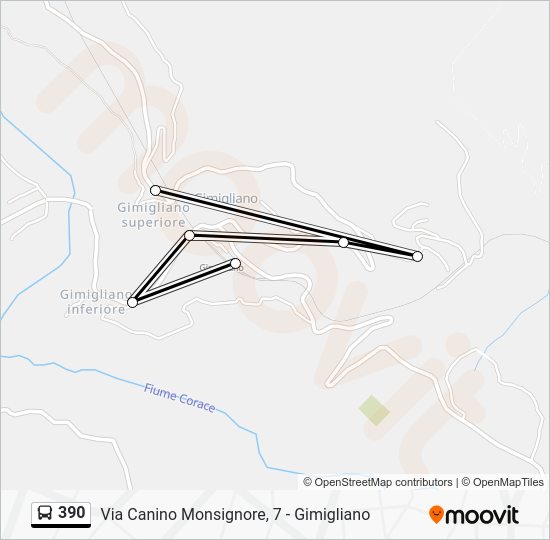 390 Route: Schedules, Stops & Maps - Via Canino Monsignore, 7 ...