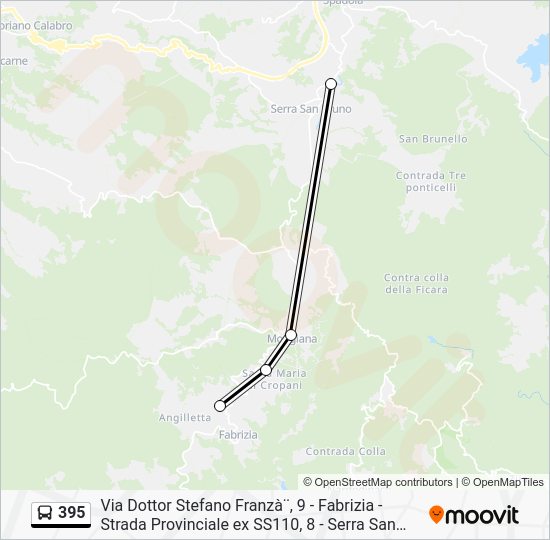 Linea 395: orari, fermate e mappe - Via Dottor Stefano Franzà¨, 9 ...