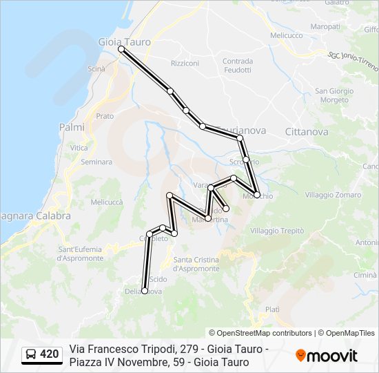 420 Route: Schedules, Stops & Maps - Via G. D. Romeo, 50 - Delianuova ...