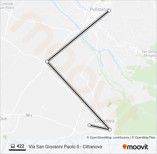 422 Route: Schedules, Stops & Maps - Via San Giovanni Paolo II ...