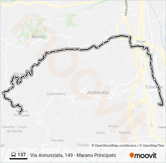 Linea 137: orari, fermate e mappe - Via Annunziata, 149 - Marano ...