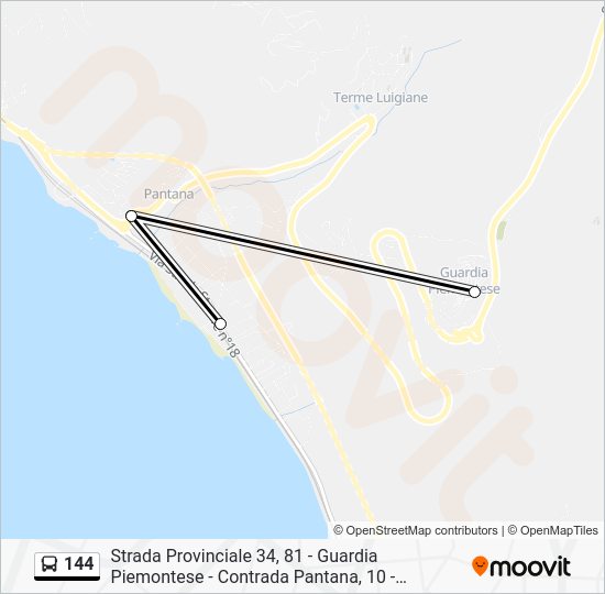 144 Route: Schedules, Stops & Maps - Strada Provinciale 34, 81 ...