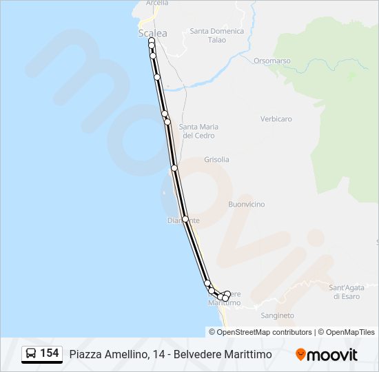 154 Route: Schedules, Stops & Maps - Piazza Amellino, 14 - Belvedere ...