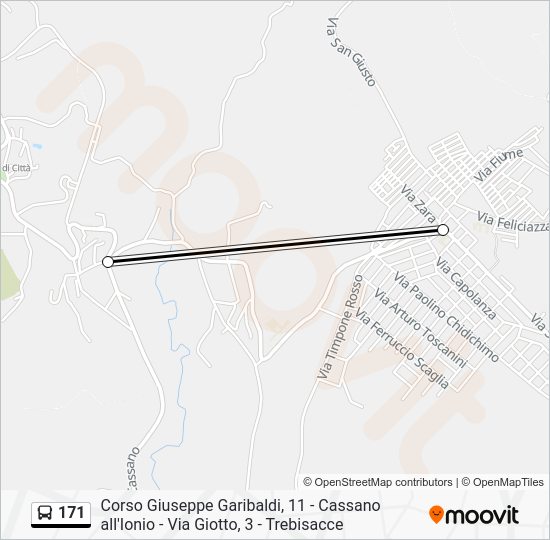 171 Route: Schedules, Stops & Maps - Via Sibari, 2a - Cassano All'Ionio ...