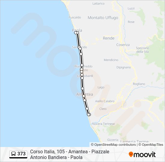 373 Route: Schedules, Stops & Maps - Piazzale Antonio Bandiera - Paola ...