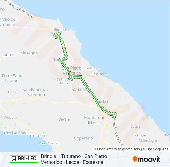brilec Route: Schedules, Stops & Maps - Lecce - Piazzale Dello Sport‎→ ...