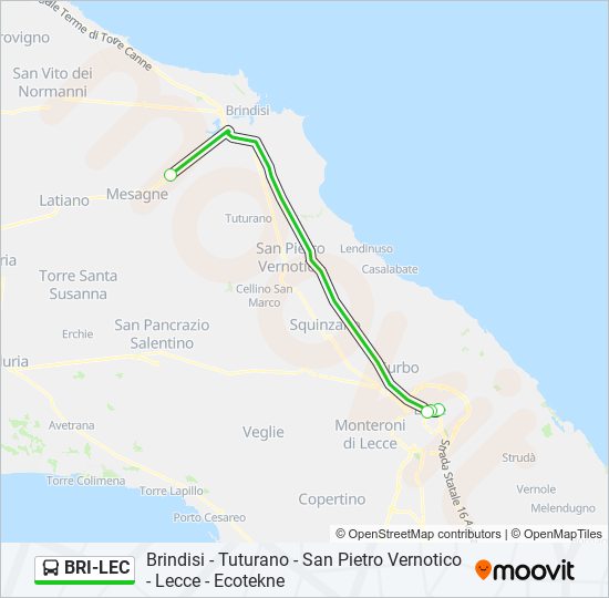 brilec Route: Schedules, Stops & Maps - Lecce - Via Dei Salesiani‎→ ...