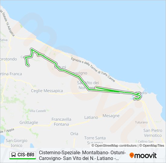 cisbri Route: Schedules, Stops & Maps - Brindisi - Ospedale Perrino‎→ ...