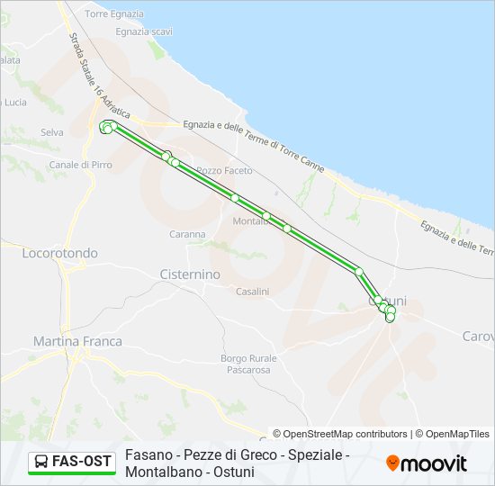 fasost Route: Schedules, Stops & Maps - Fasano - Viale Della Resistenza ...