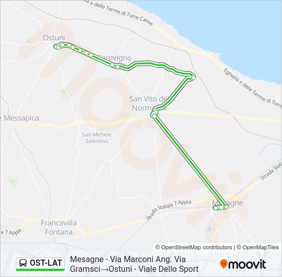 ostlat Route: Schedules, Stops & Maps - Mesagne - Via Marconi Ang. Via ...