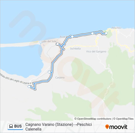 BUS Route: Schedules, Stops & Maps - Cagnano Varano (Stazione)‎→ ...