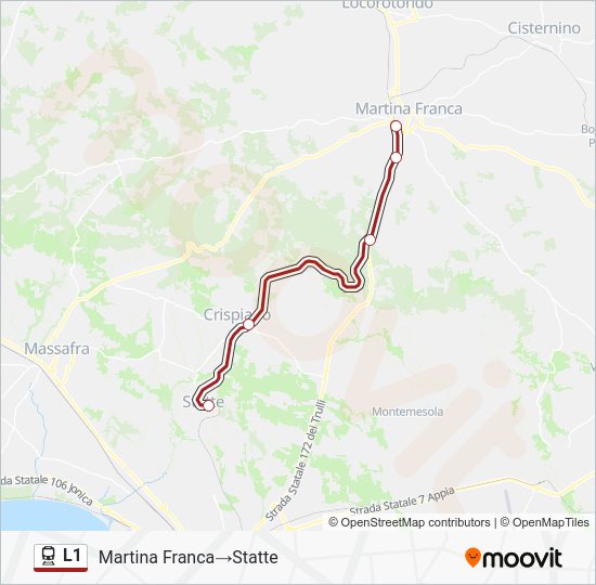 l1 Route: Schedules, Stops & Maps - Martina Franca‎→Statte (Updated)