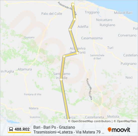 488r02 Route: Schedules, Stops & Maps - Bari - Bari Ps - Graziano ...