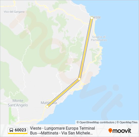 60023 Route: Schedules, Stops & Maps - Vieste - Lungomare Europa ...
