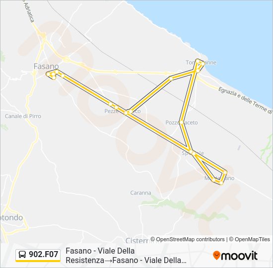 902F07 Route: Schedules, Stops & Maps - Fasano - Viale Della Resistenza ...